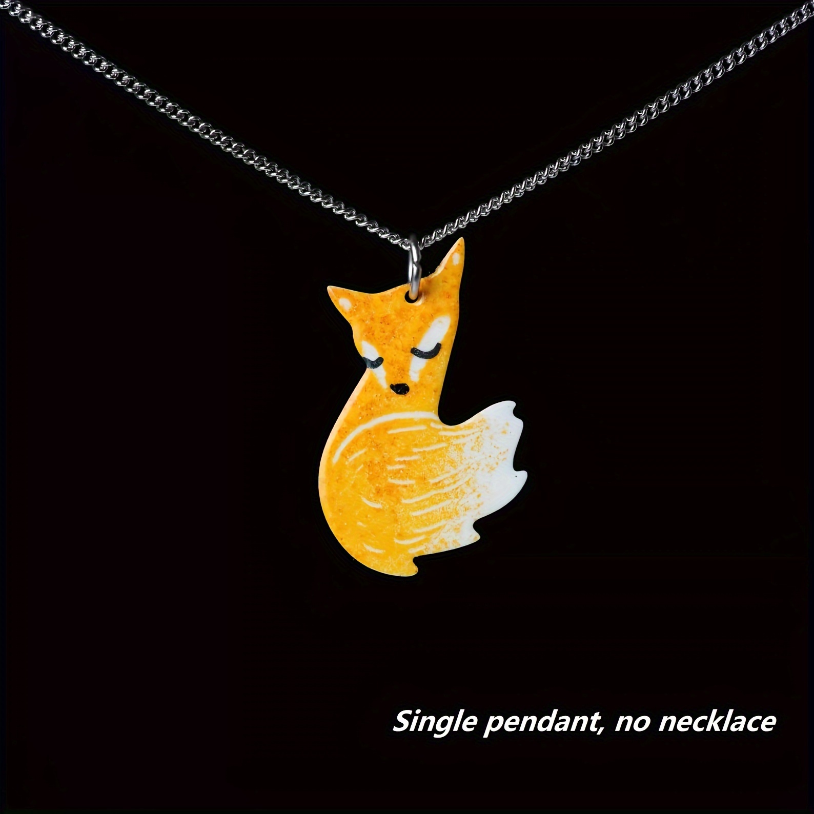 Diy Couple Necklace Spliced Necklace New Fox Embracing Big - Temu ...