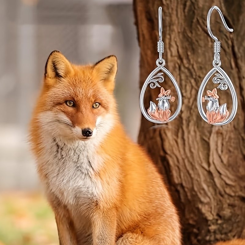 Animal Red Fox Jewelry 🍔 fox jewelry sold on Temu United States