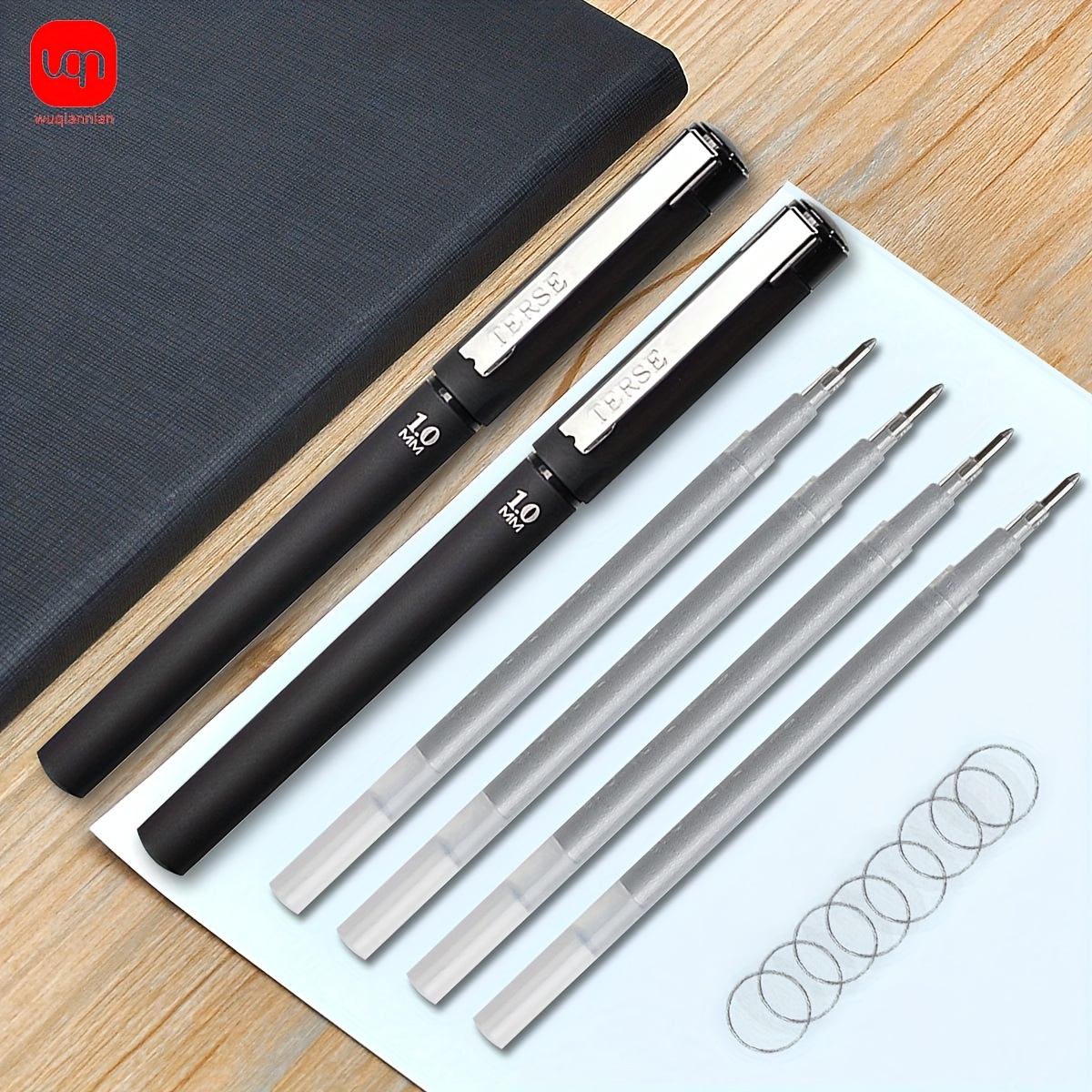 Black Gel Pen Shiny Silvery Refill School Supplies Write - Temu United ...