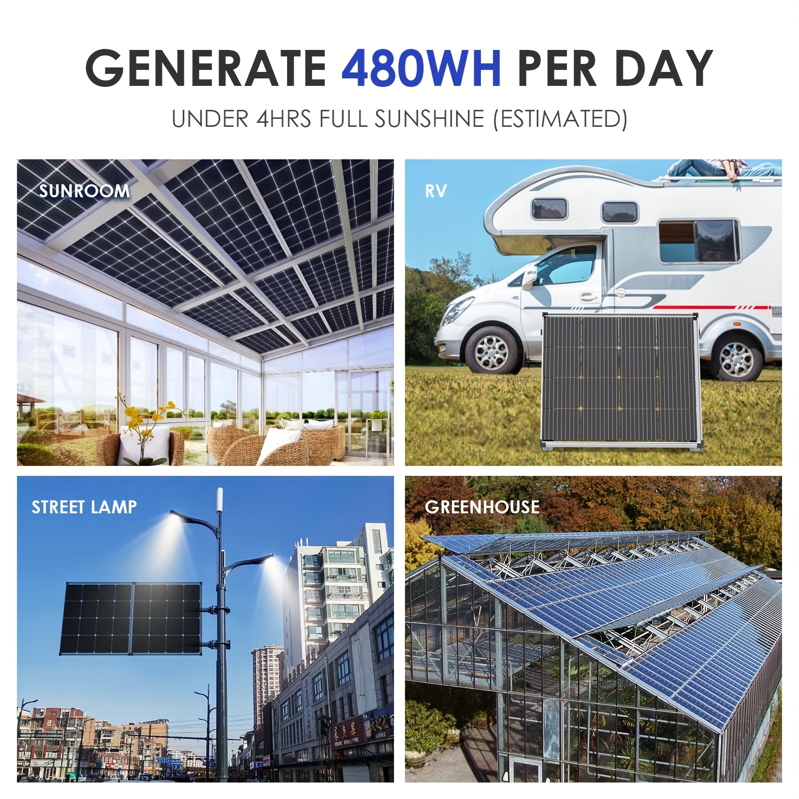 Bifacial Solar Panel Solar Panel Double sided Power - Temu