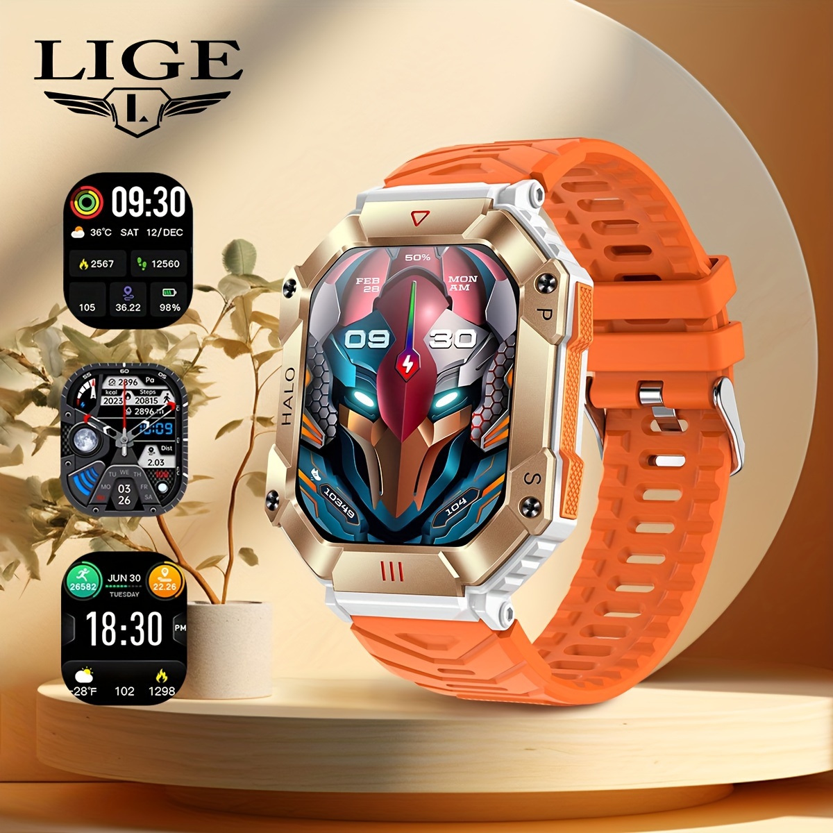 Smart Watch Answer Make Call 2 0 Inch 100 Sport Modes Altitude Pressure ...