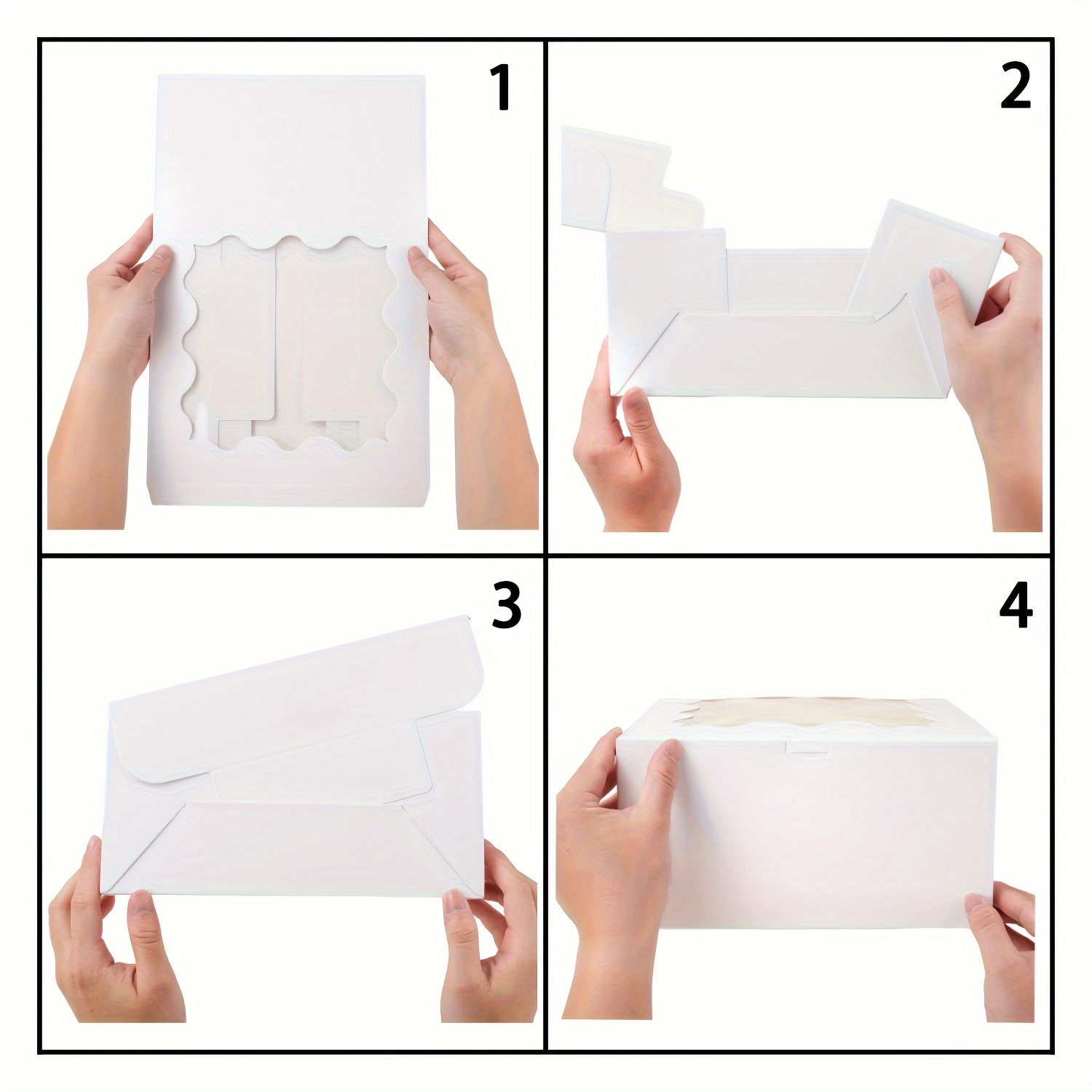 White Bakery Boxes Cake Boxes Window Cookie Boxes - Temu