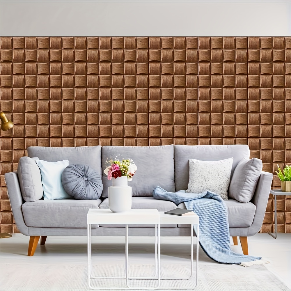 Easy Apply 3d Faux Wood Grain Peel Stick Wall Panels - Temu
