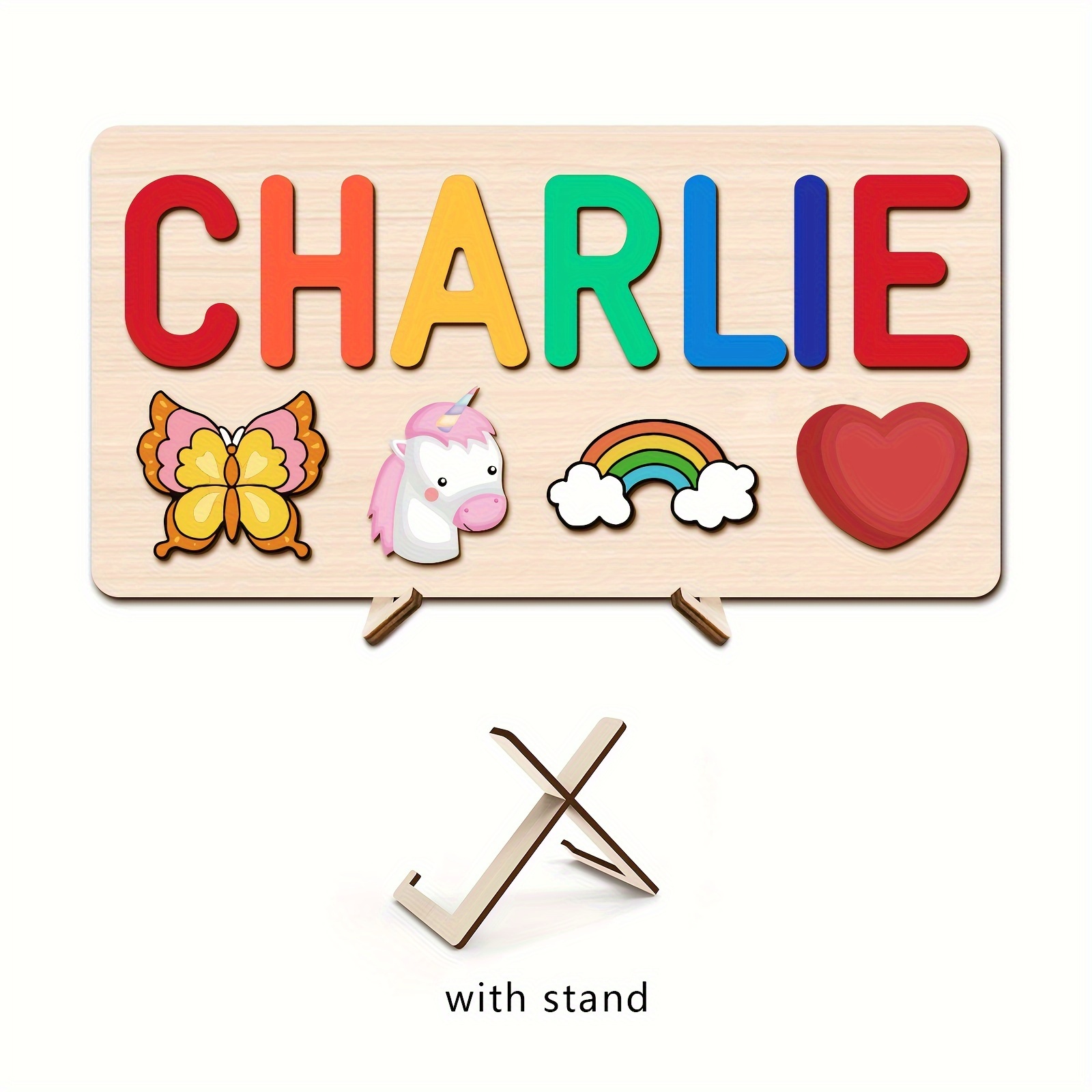 Personalized Name Puzzle Customized Rainbow Color Name - Temu Australia