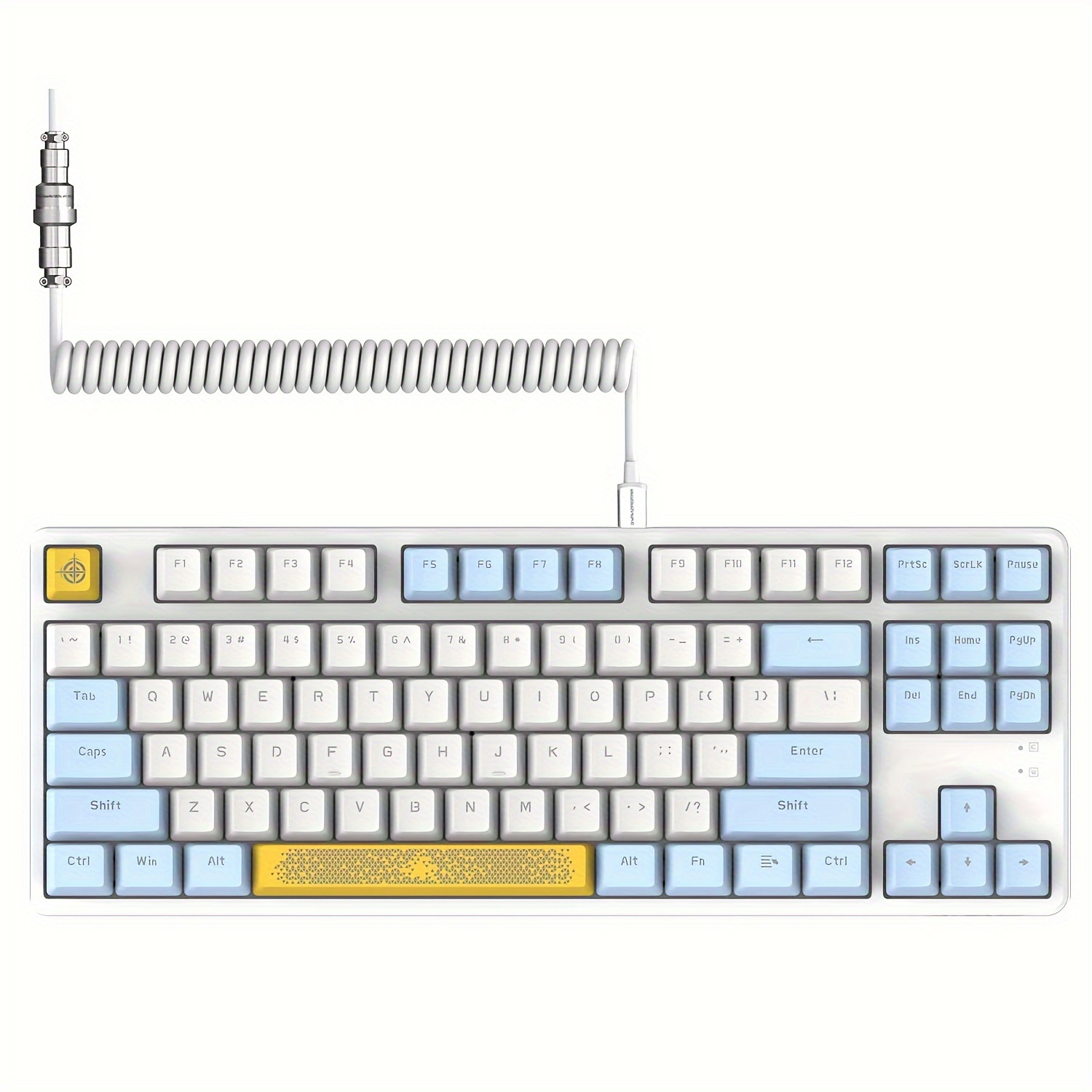 Ak873 Gaming Keyboard Rainbow Led Backlit Hot swappable Pbt - Temu