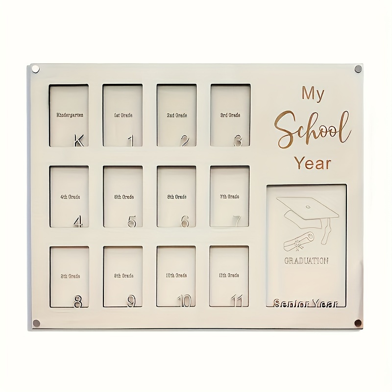 School Year Photo Frame Graduation School Photo Frame Back - Temu