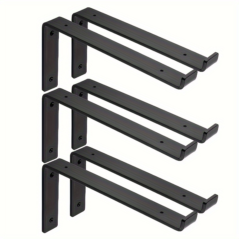 Heavy Duty Black Wall Mount Shelf Brackets Wall Mounted - Temu Canada
