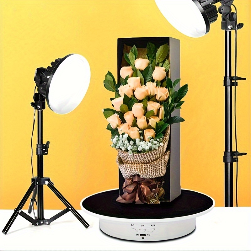 360 degree Electric Rotating Turntable Adjustable - Temu