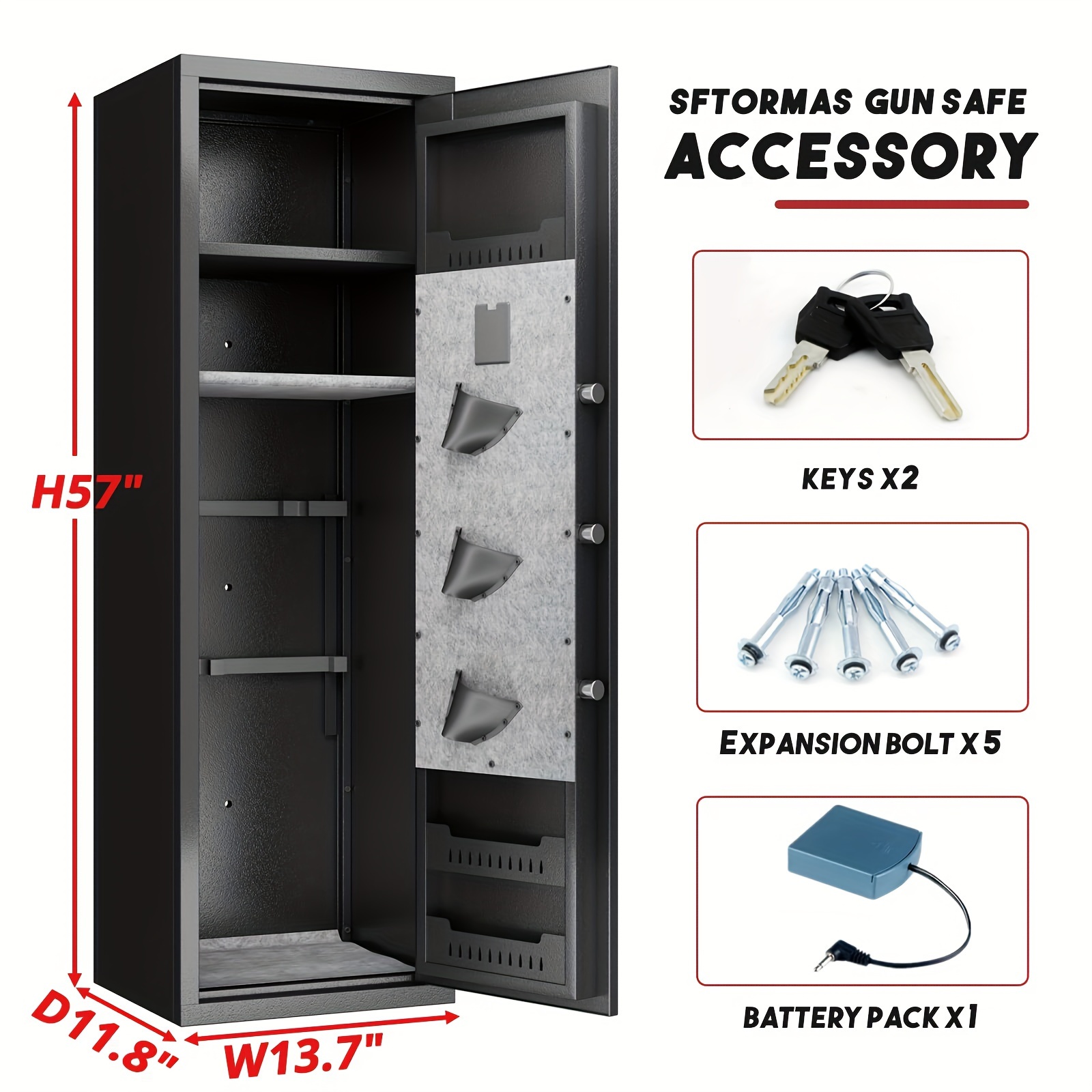 5 gun safe gun safes home rifle pistols - Temu