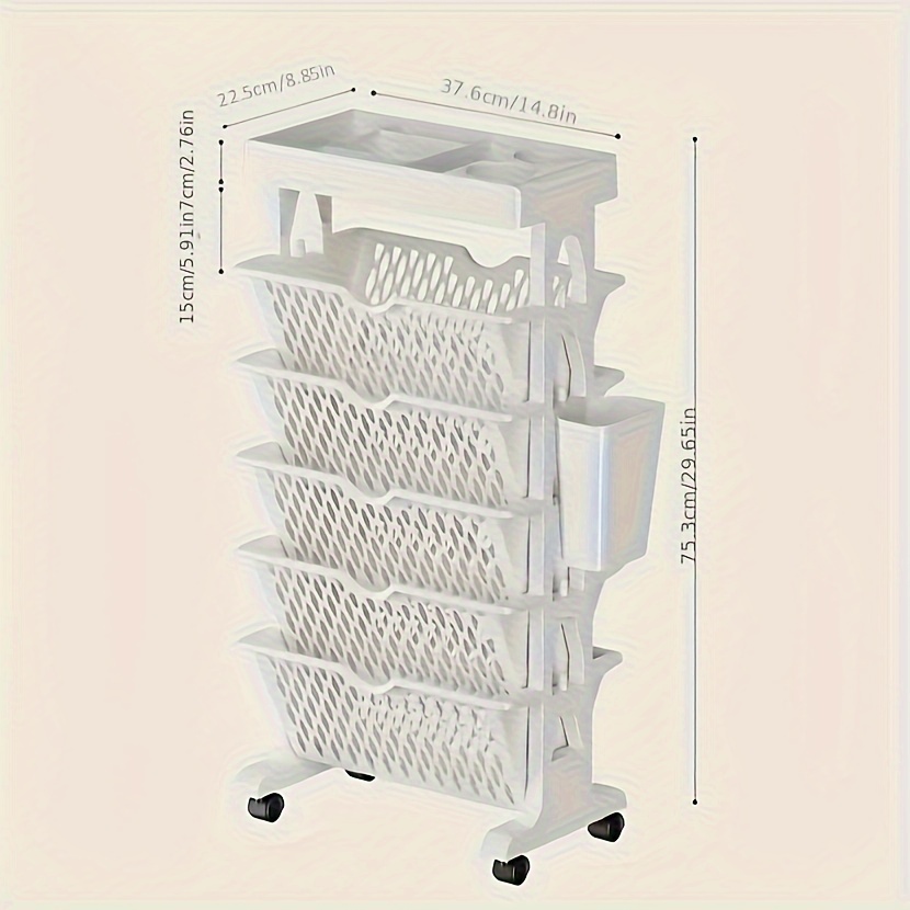 Multi layer Bookshelf Storage Trolley Car Plastic Slim - Temu Canada