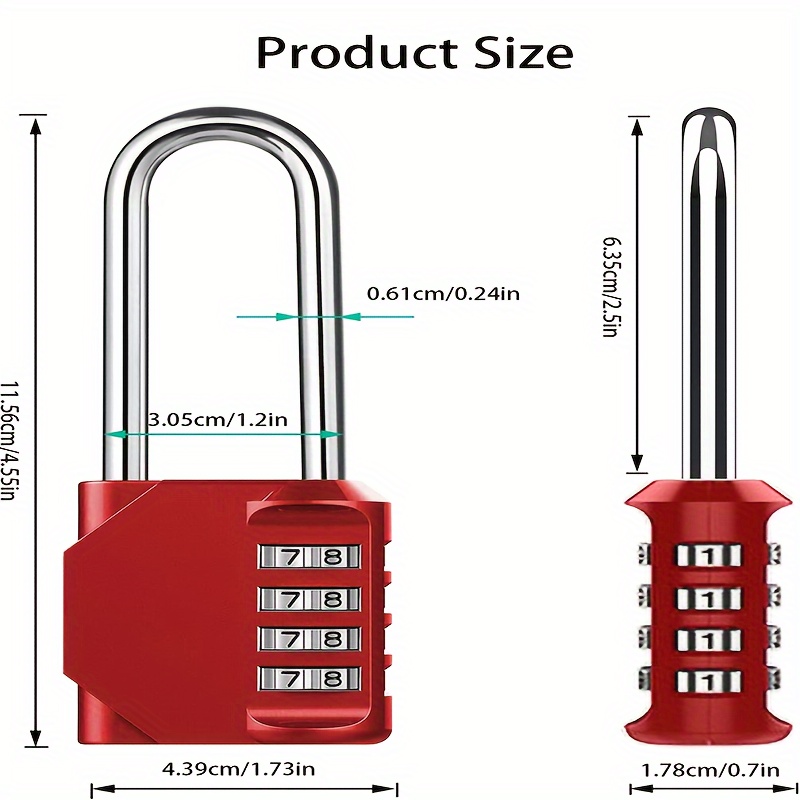Combination Padlock Lockers Heavy Duty Weatherproof Code - Temu