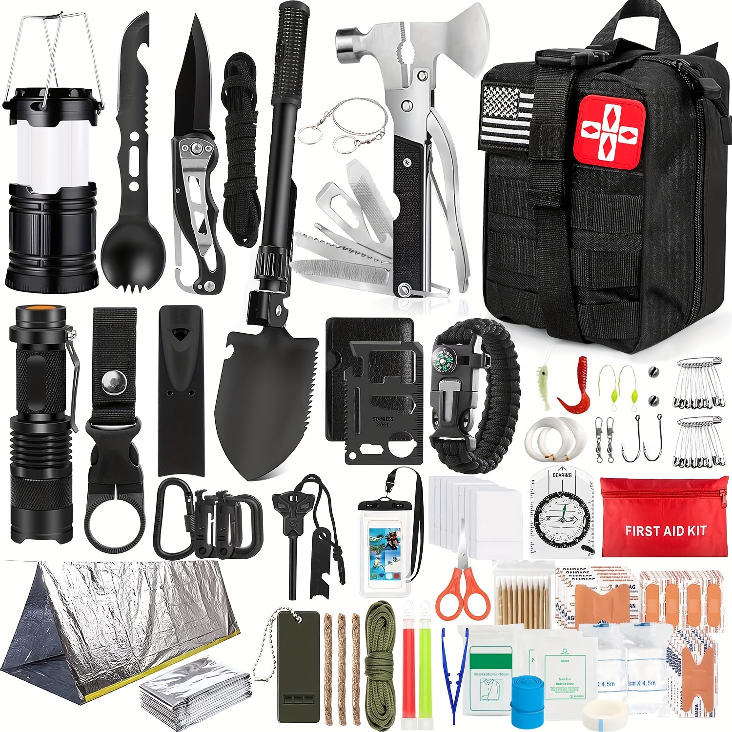 survival gear sold on Temu United States