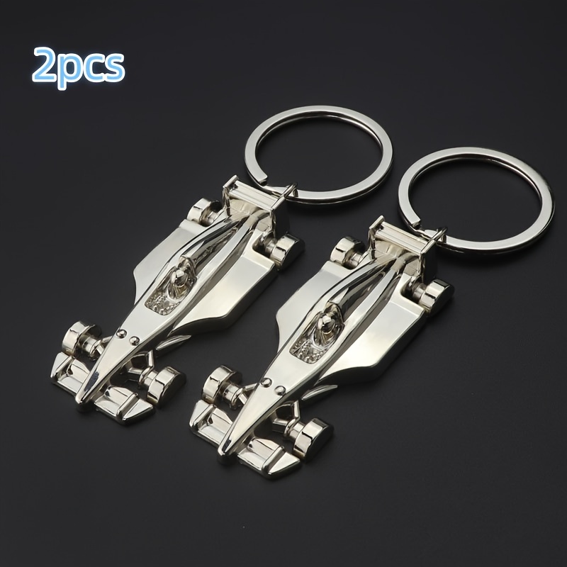 2pcs Creative Simulation F1 Racing Car Model Keychain 3d Three ...