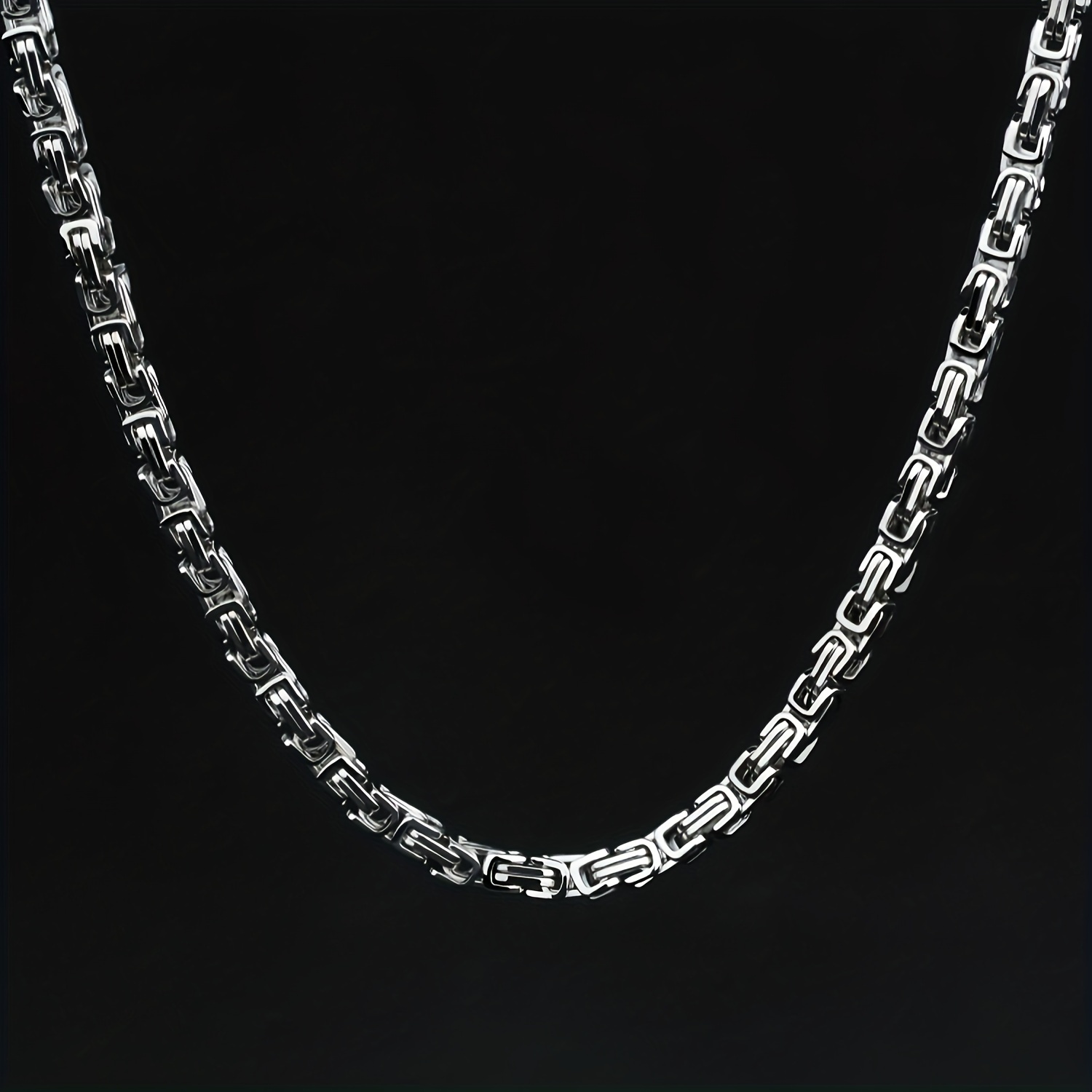 Stainless Steel Chain Necklace Men's Hip Hop Style Thick - Temu Portugal