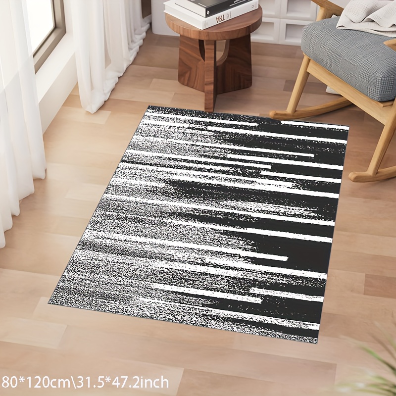Living Room Bedroom Area Rug Modern Minimalist Black White - Temu Portugal