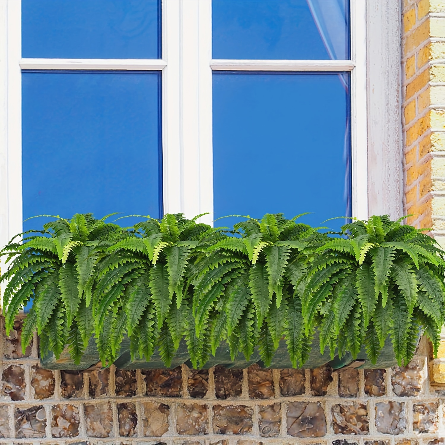Artificial Fern Plants Set For Outdoor And Indoor - Reunion Decor ...
