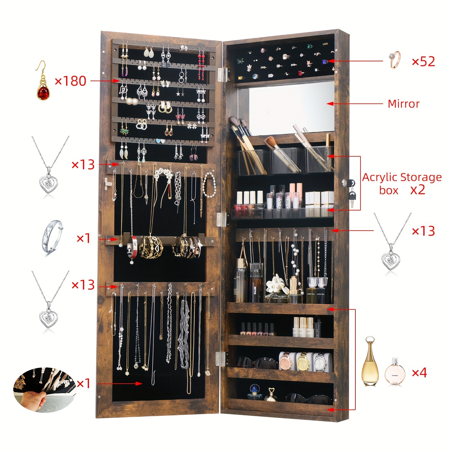 Behind the door jewelry organizer store