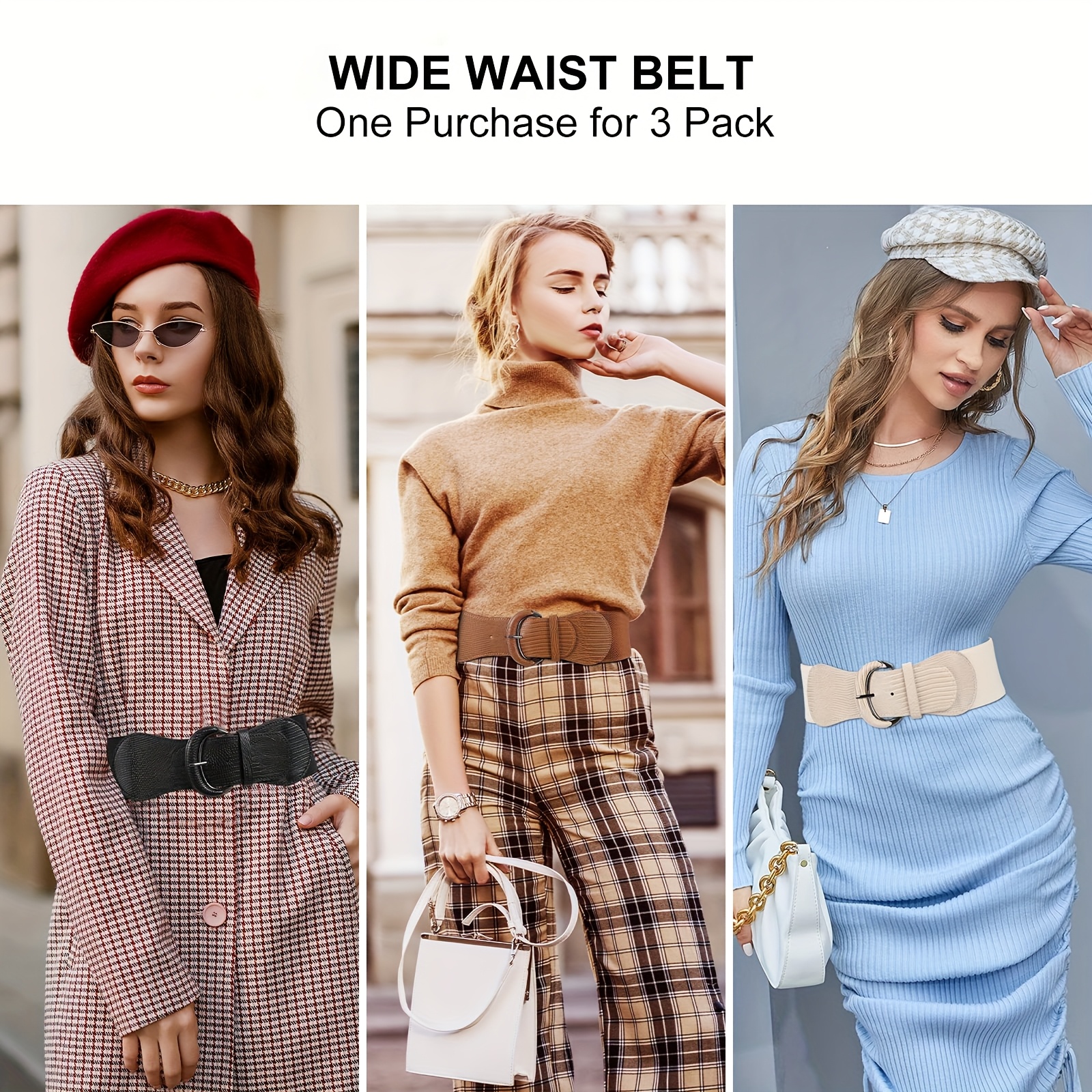 elastic belts for women sold on Temu United States