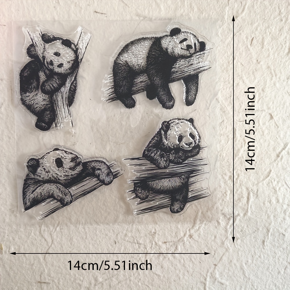 Panda Seal Clear Stamps Diy Card Making Album - Temu