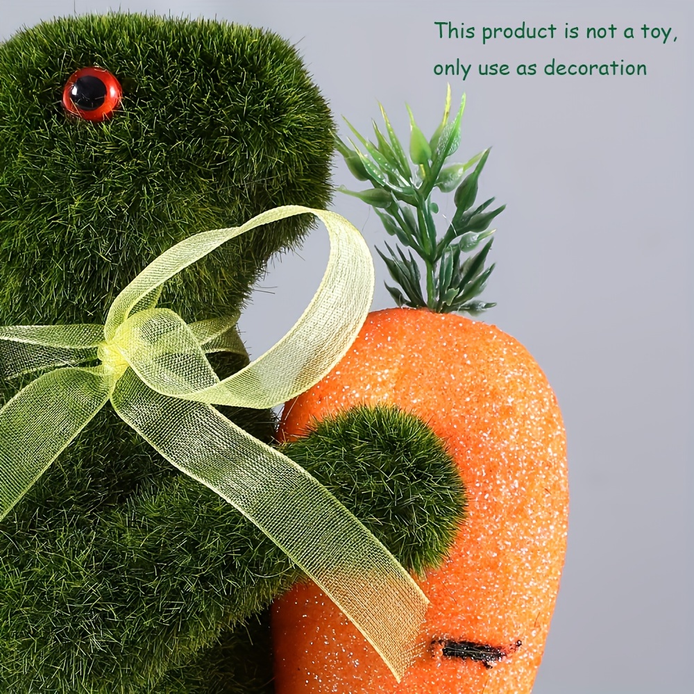 easter bunny ornament simulation rabbit statue carrot egg - Temu Canada