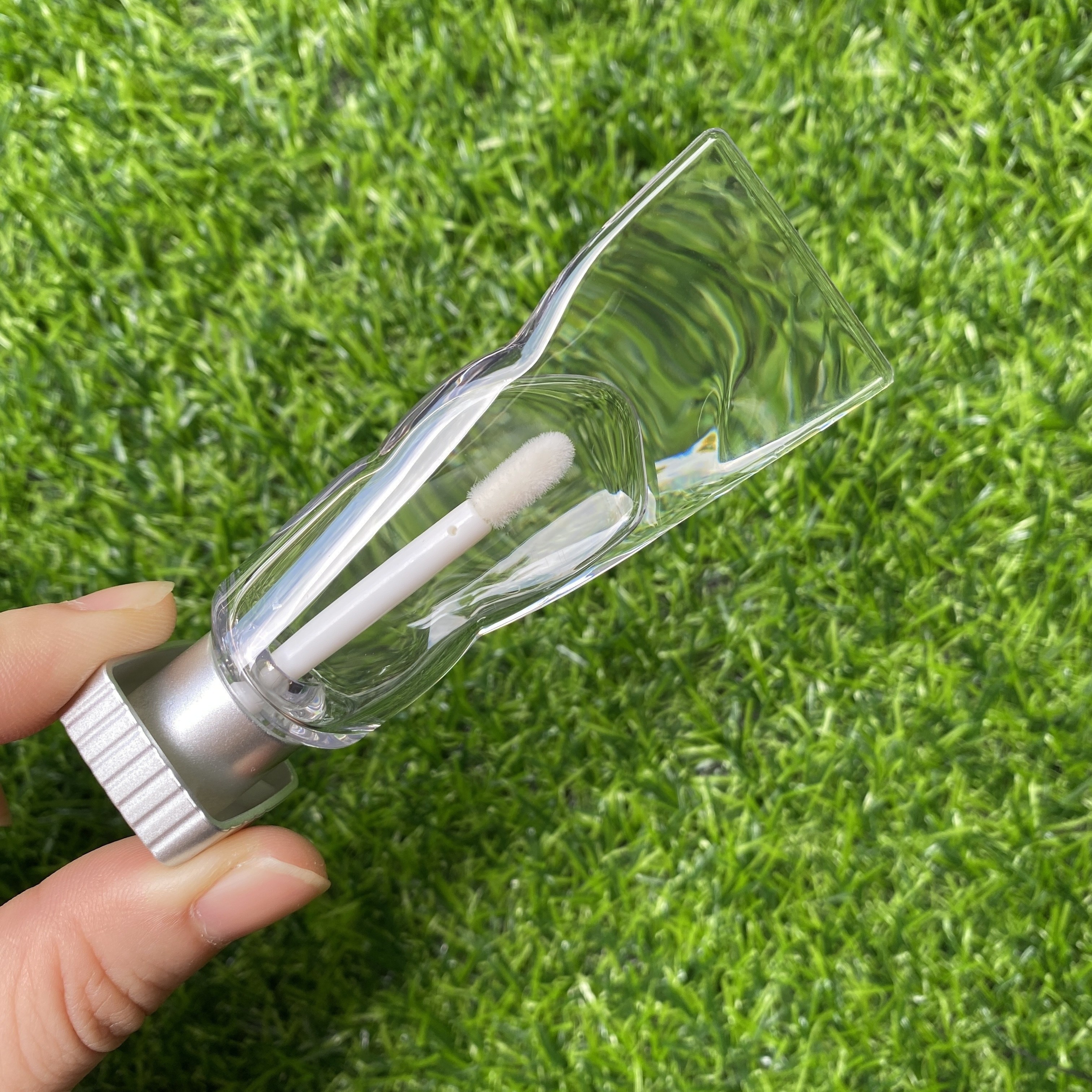 1pc Transparent Portable Jar-shaped Lip Gloss Tube With Applicator ...