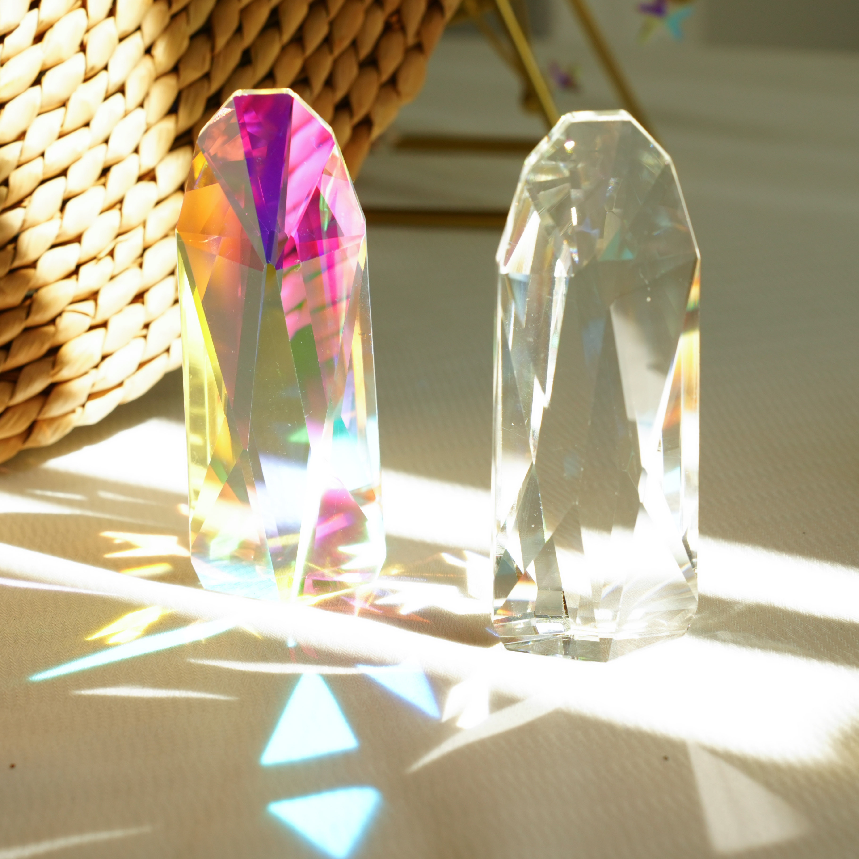Multi colored Crystal Prism Ornament Natural Suncatcher - Temu Australia
