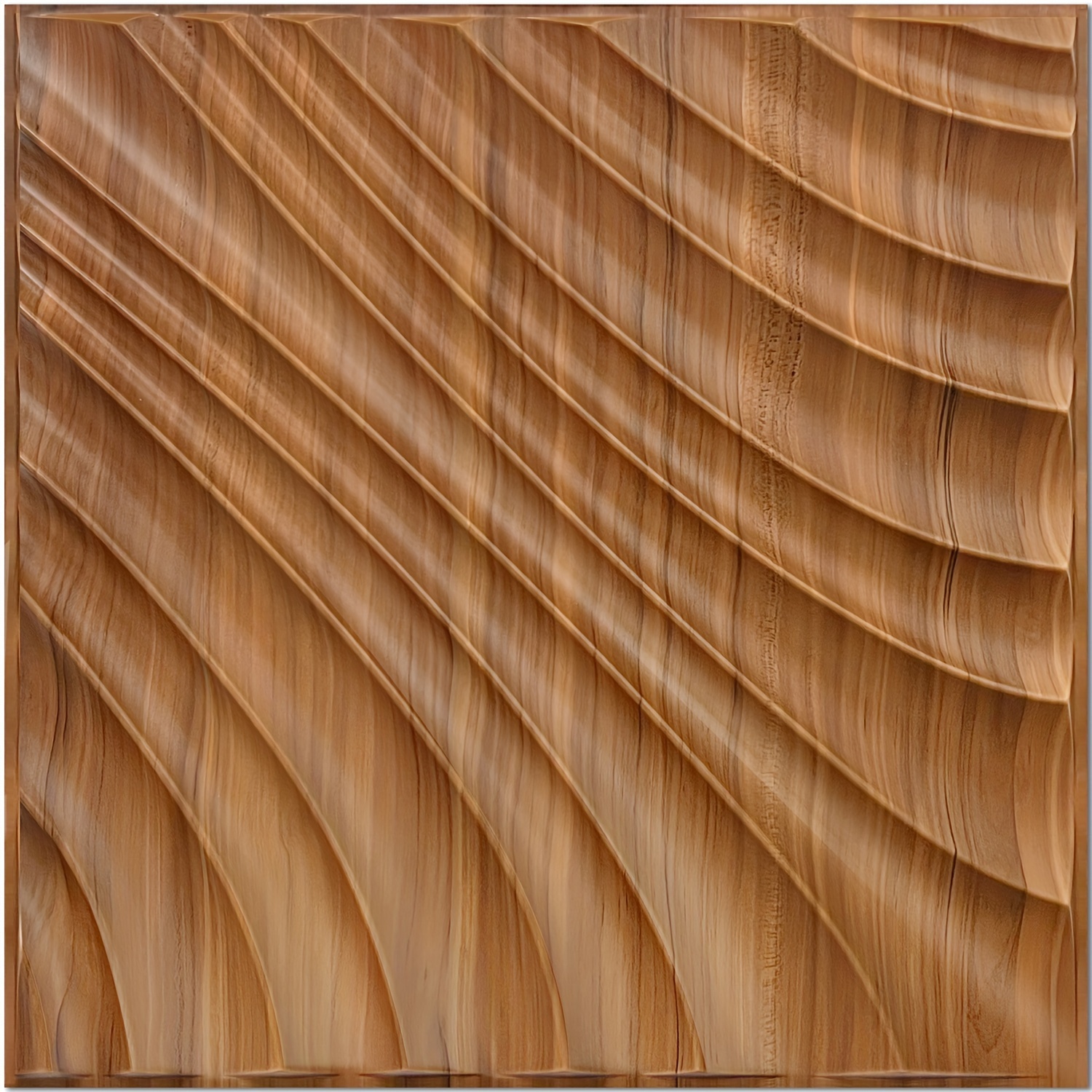 Stickgoo Wave 3d Wall Panels Brown Wood Grain Wall Panels - Temu