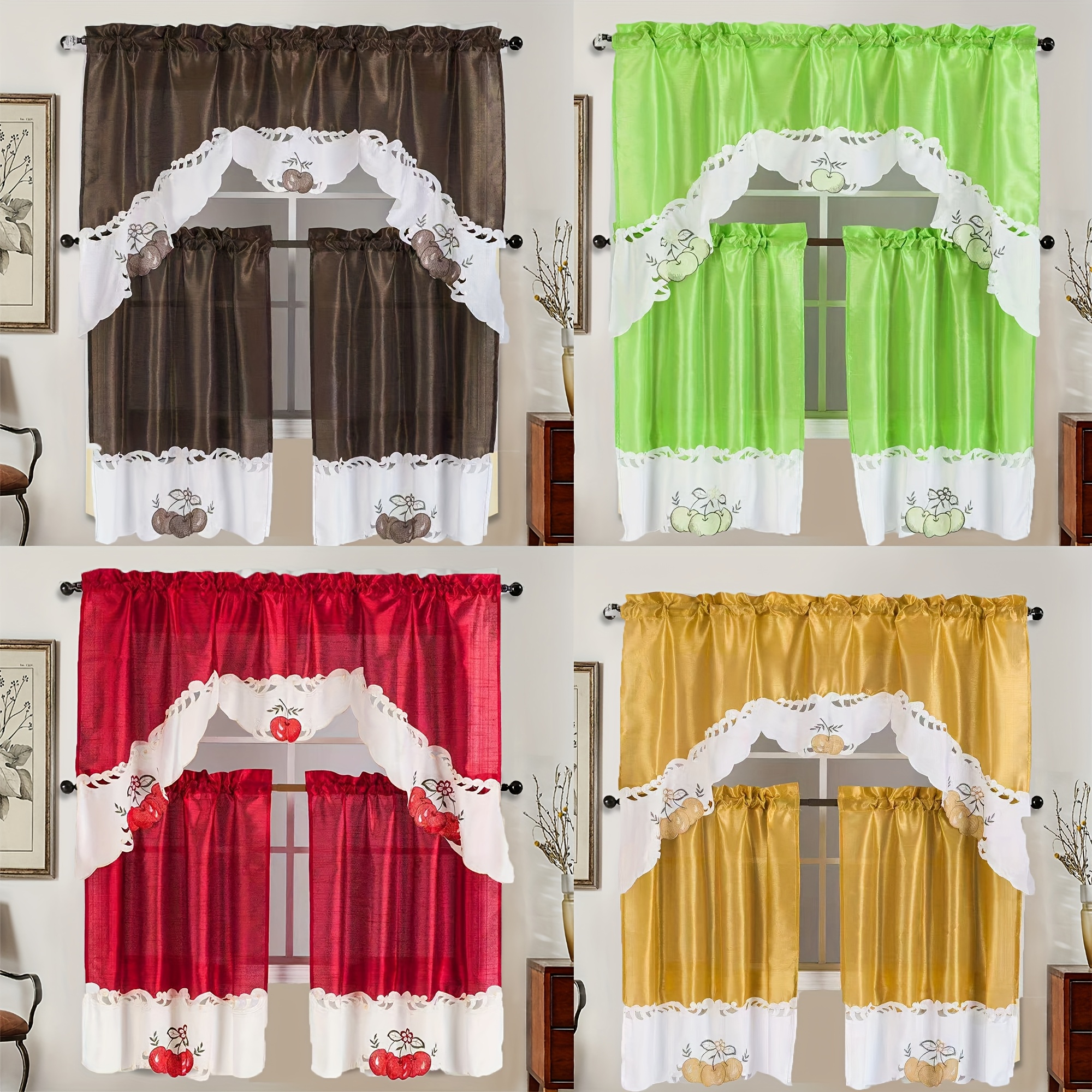kitchen curtains sold on Temu United States
