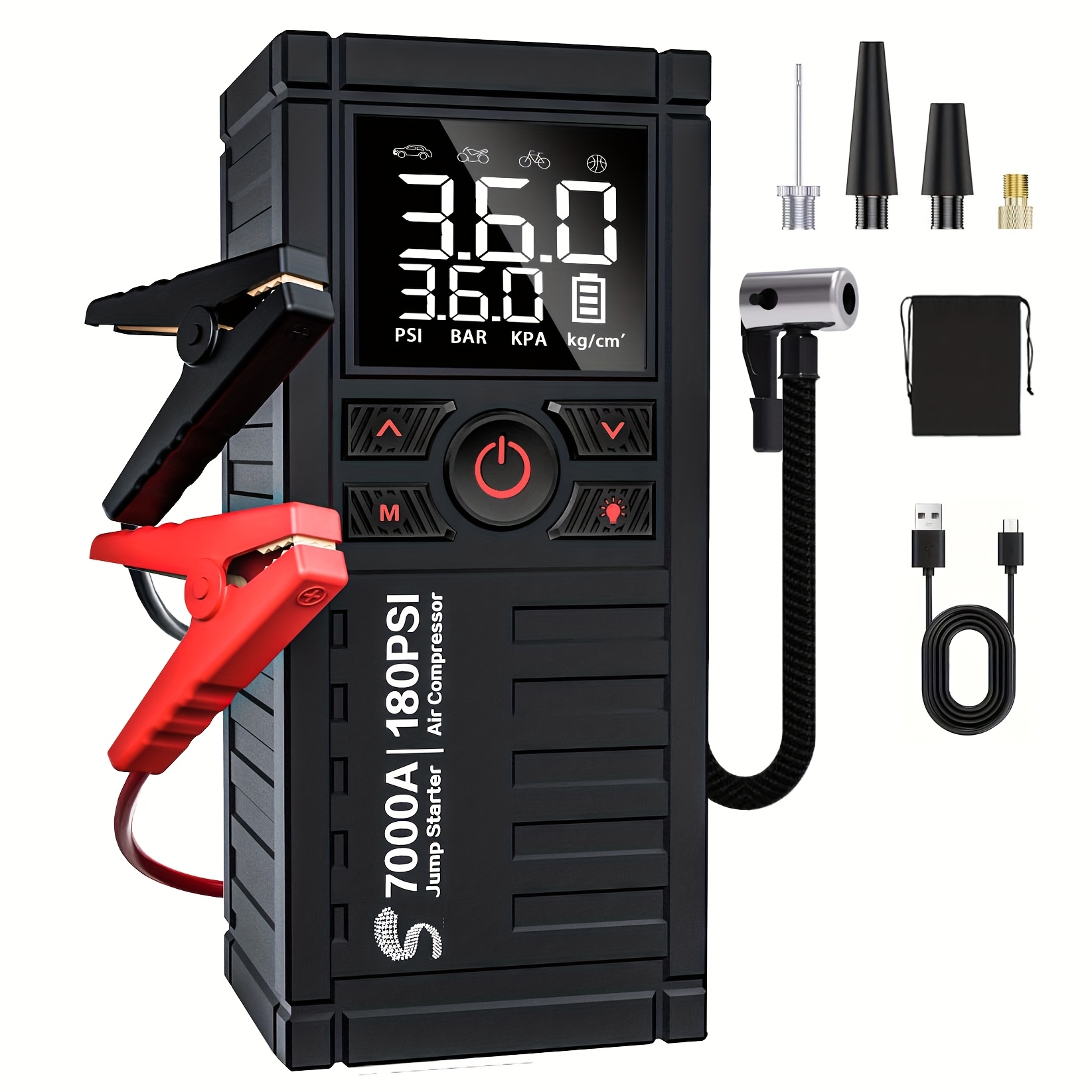 jump starters with air compressor sold on Temu United States