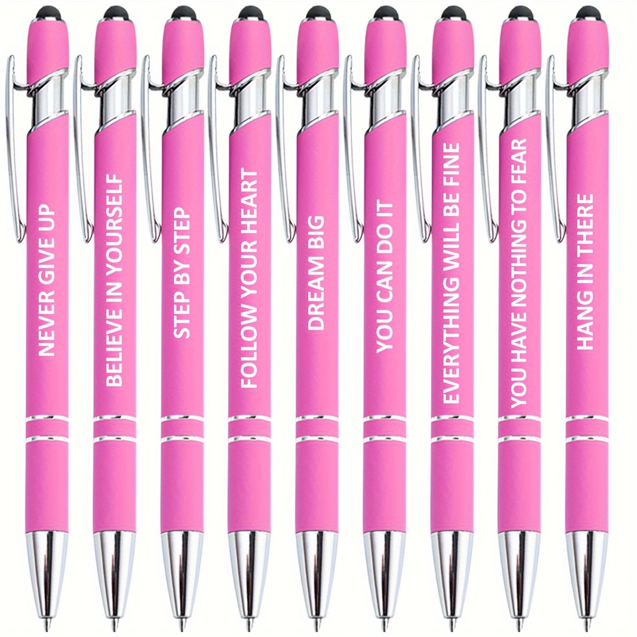 pink pretty cute ballpoint pen stylus tip motivational - Temu New Zealand