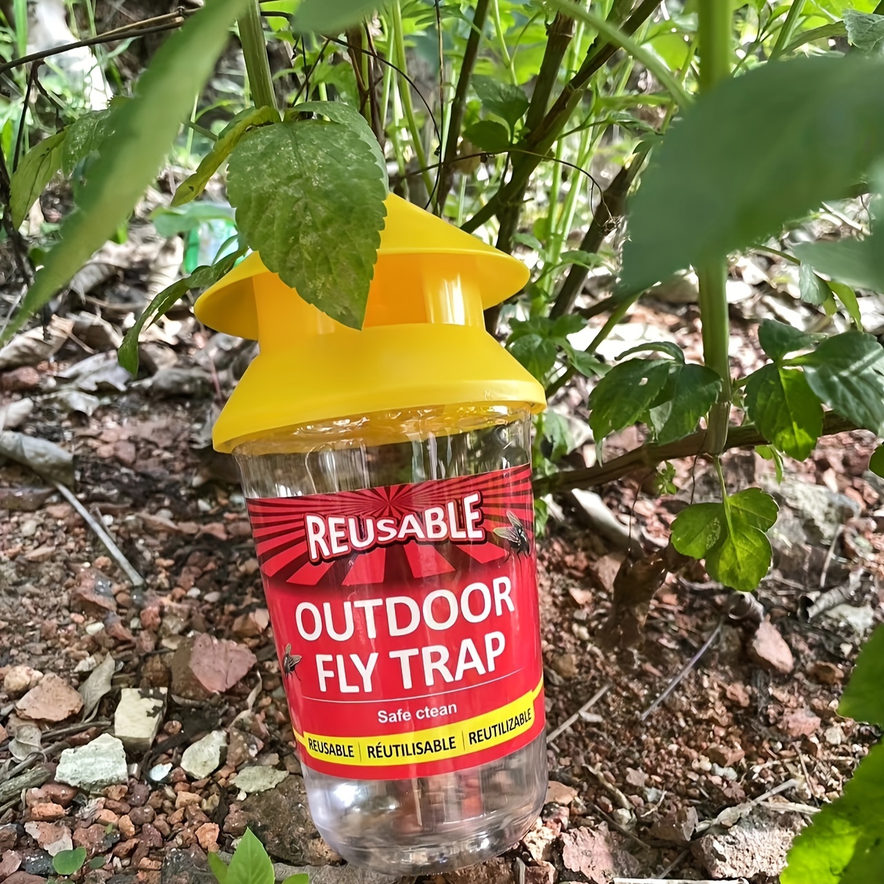 2-pack Reusable Fly Trap Bottle - Plastic Fruit Fly Catcher, Mosquito ...