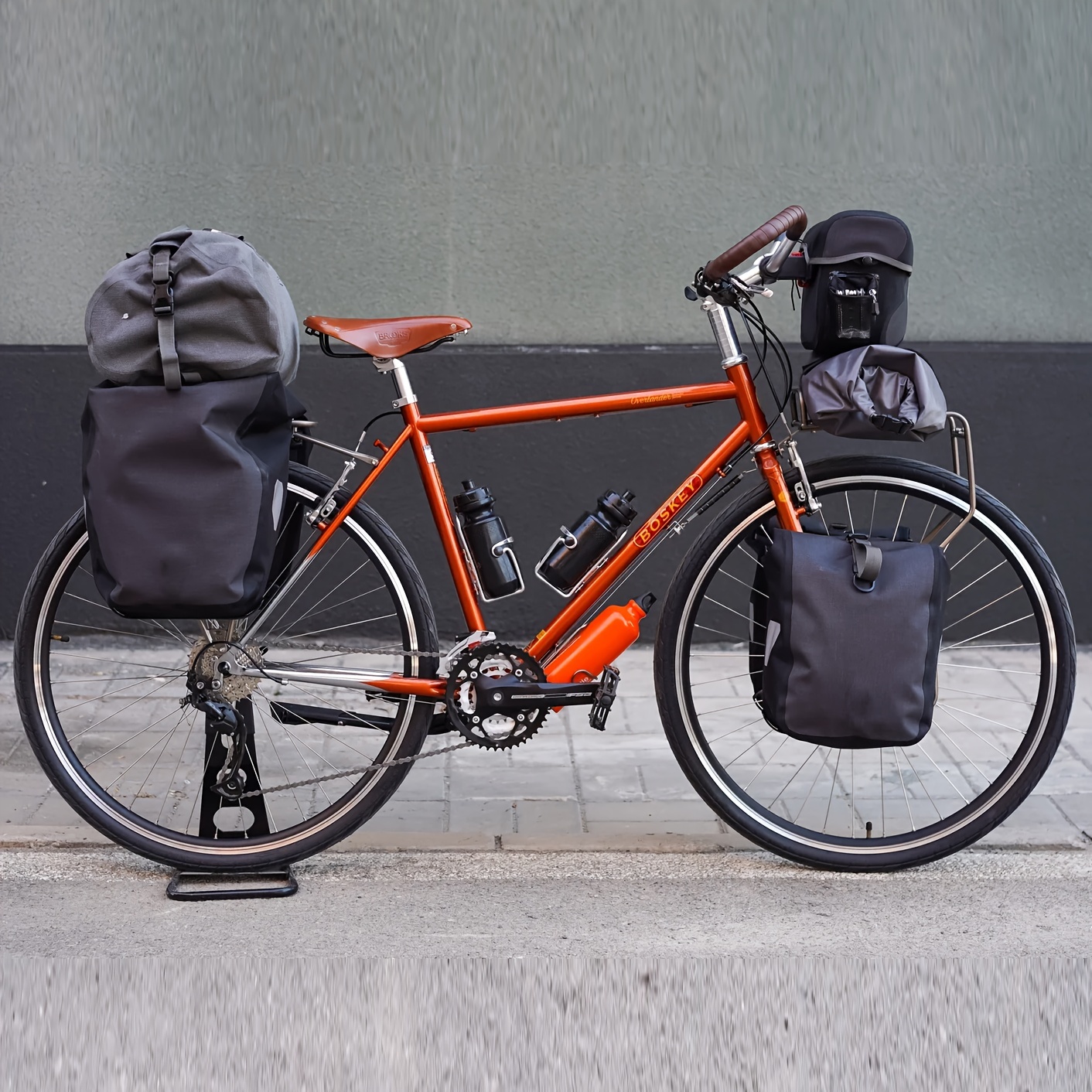 Waterproof Bike Pannier Bag 15L Bicycle Cargo Rack Bag Shoulder Bag Laptop Pannier Rack Cycling Accessories