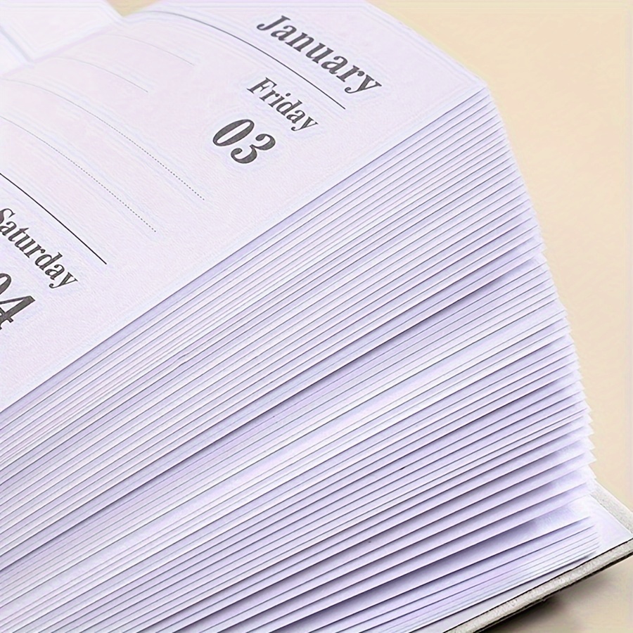 2025 Faux Leather Weekly Monthly Planner A6 Daily Calendar - Temu