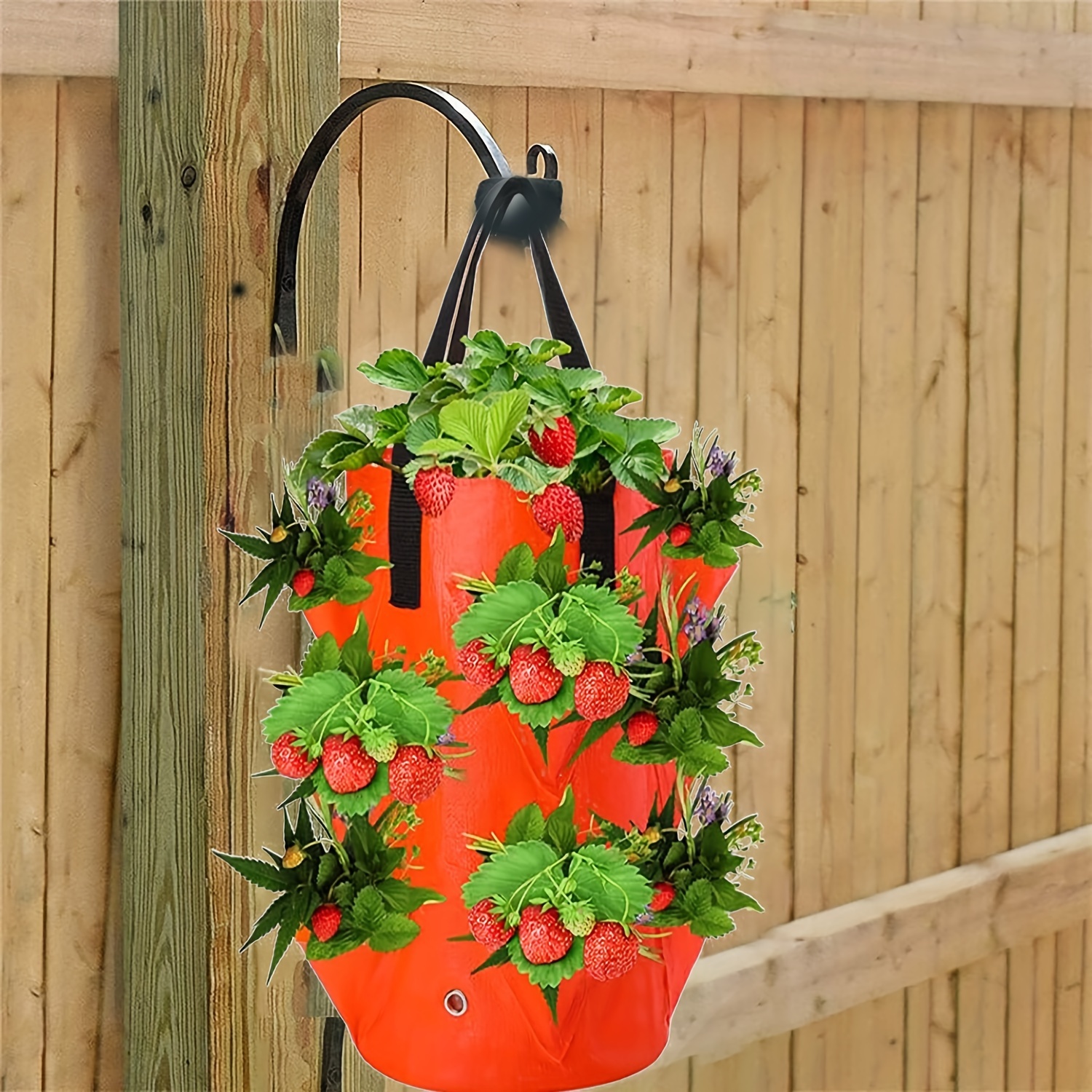3 Packs, Strawberry Planting Bags, 3 Gallon Hanging Strawberry Planter ...