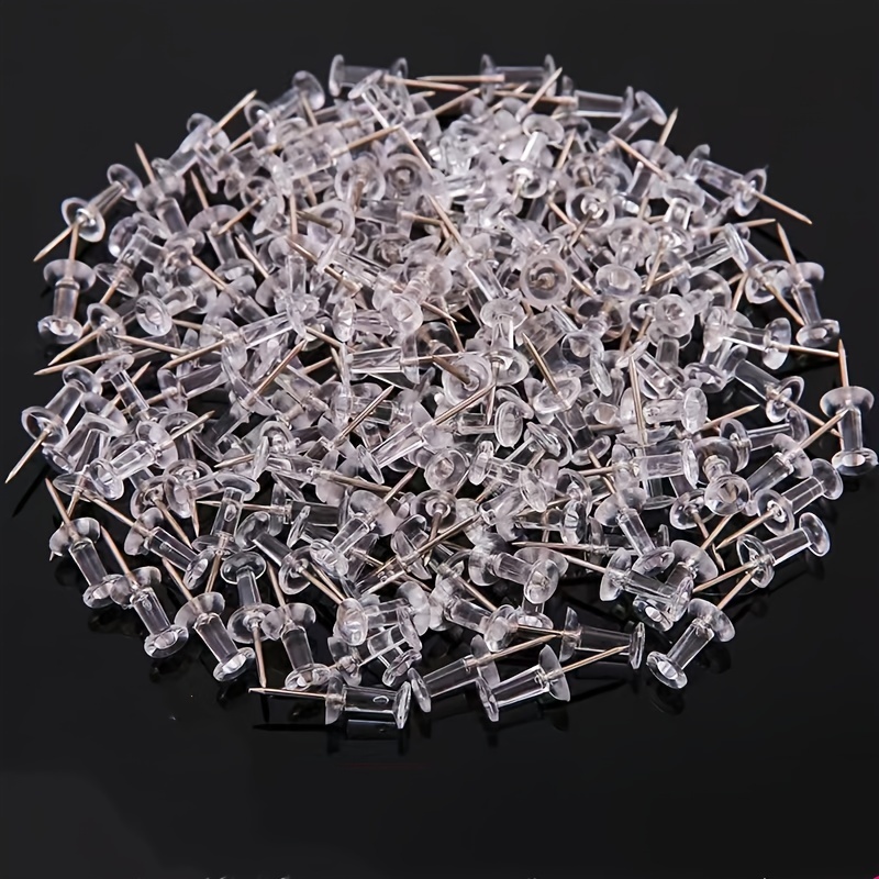 Large Head Clear Plastic Push Pins Smooth Shank Tacks Cork - Temu