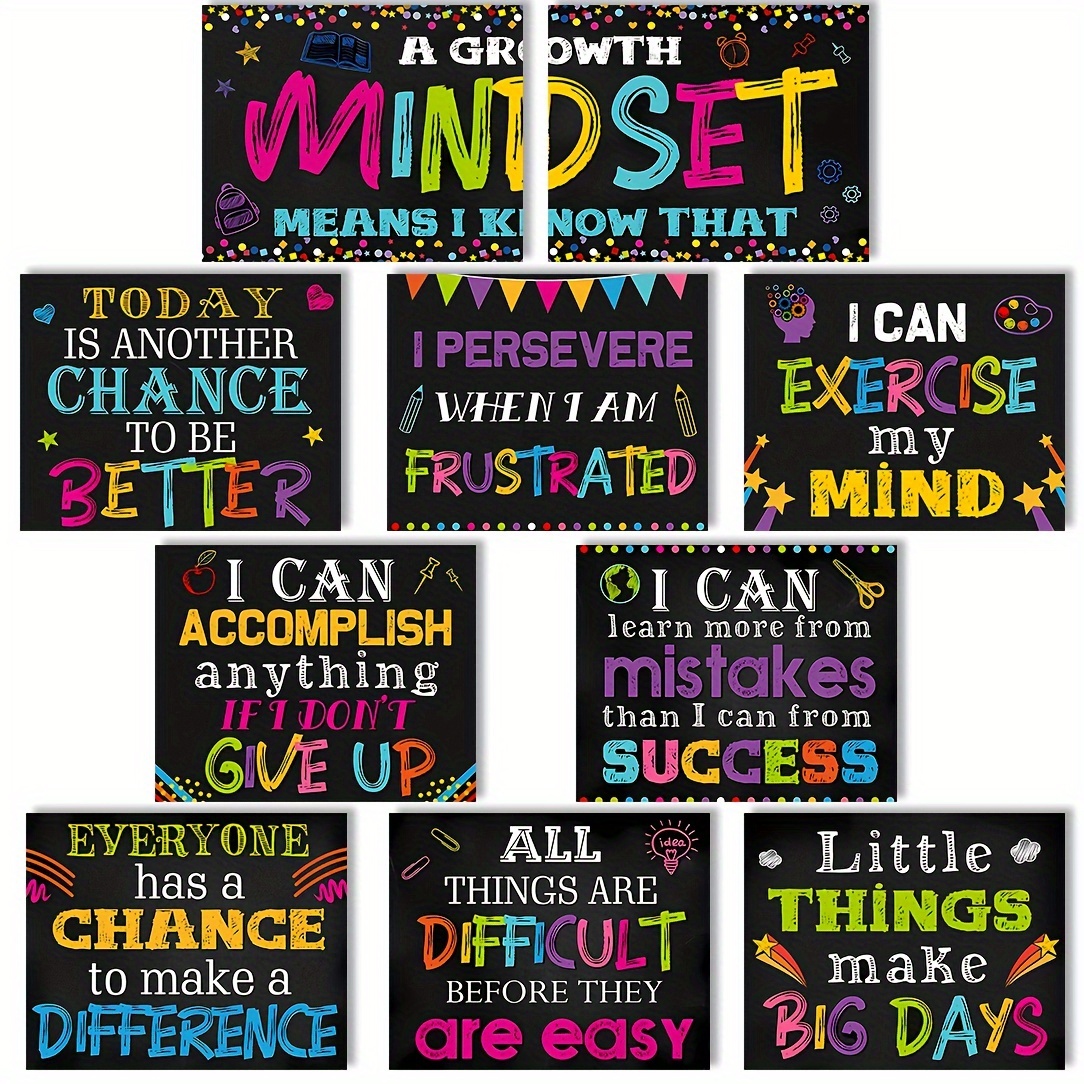 Classroom Motivational Posters Inspirational Growth Mindset - Temu Canada