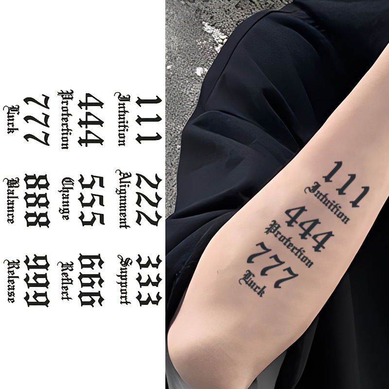 Digital Number Tattoos
