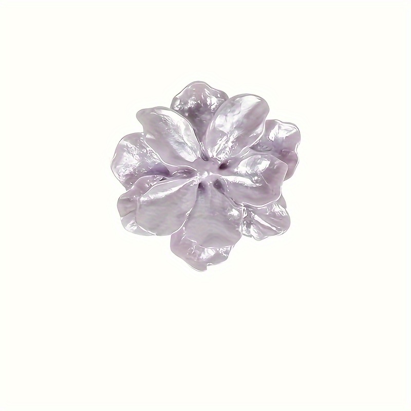 Taro Purple Small Flower Stud Earrings Plastic Elegant Style - Temu ...