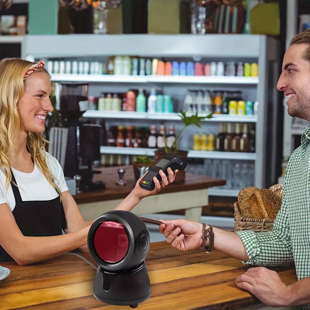 1d 2d Barcode Scanner Qr Hands free Barcode Reader - Temu