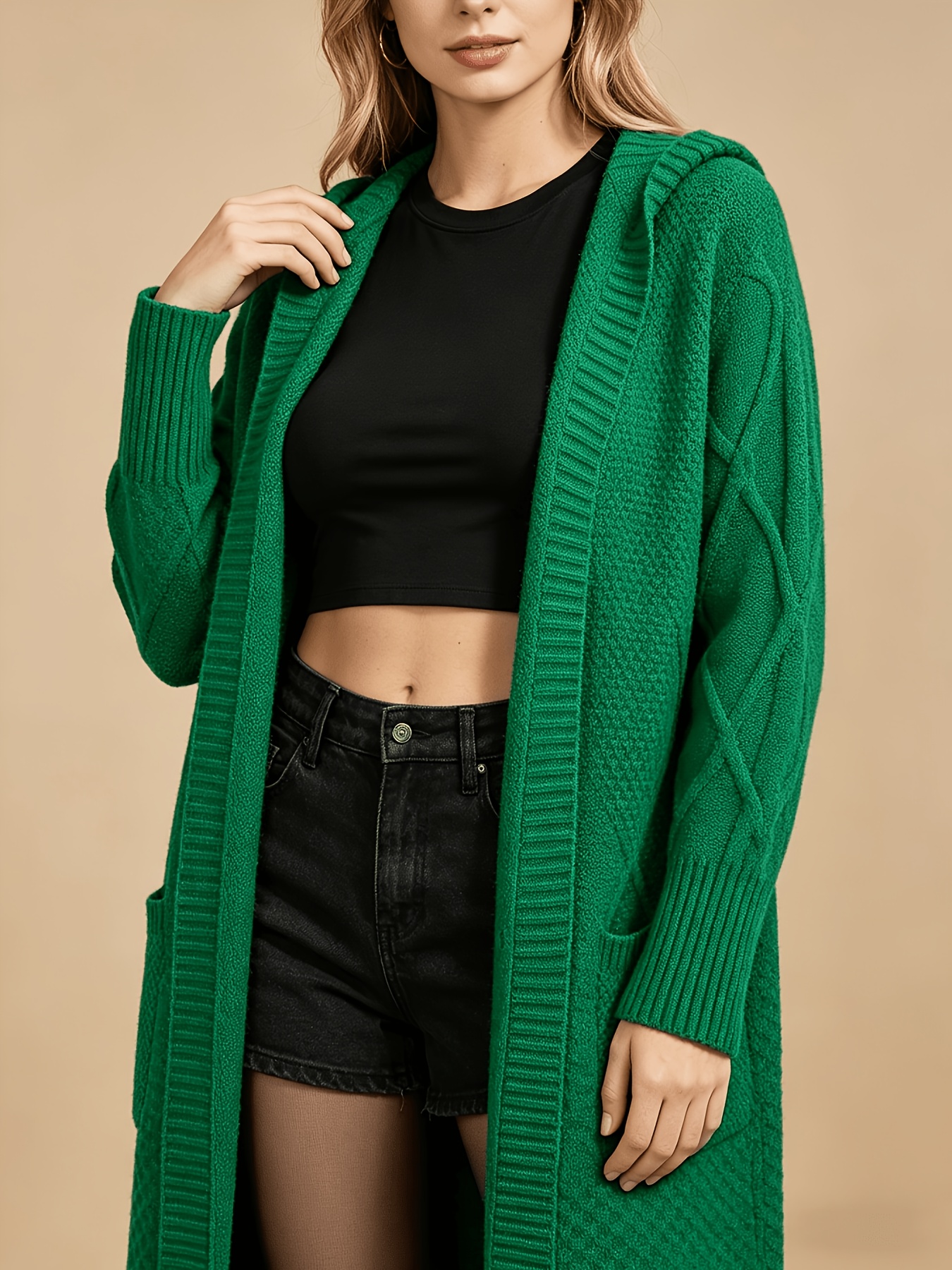 long cardigan sweaters for women sold on Temu United States