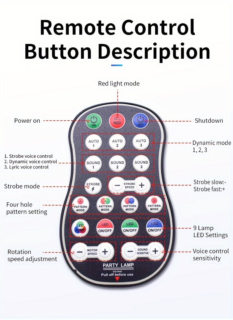 "festive Flash" Dj Disco Party Lights With 3d Led Patterns - Sound ...