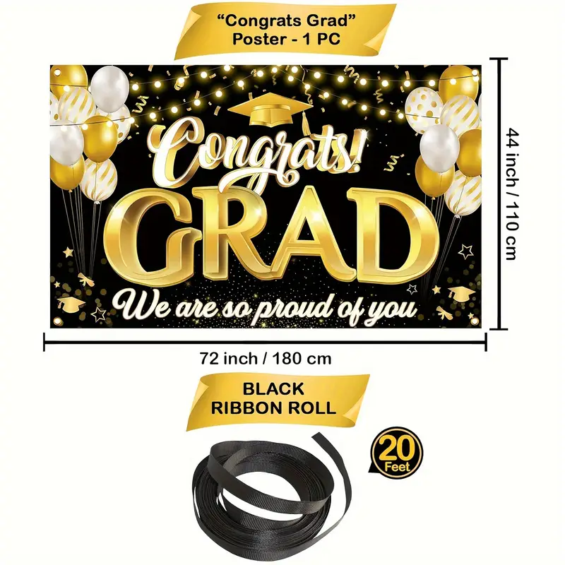 Xtralarge Congrats Grad Banner Congrats Grad Banner - Temu Canada Xtralarge Congrats Grad Banner Congrats Grad Banner - Temu Canada