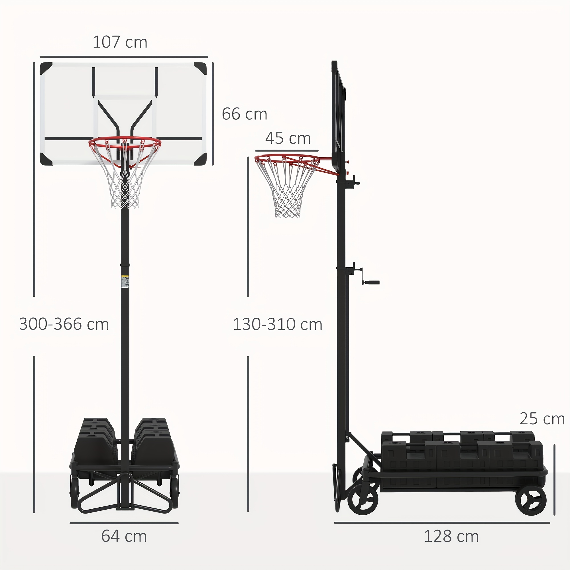 Portable Basketball Hoop Fully Foldable Basketball - Temu