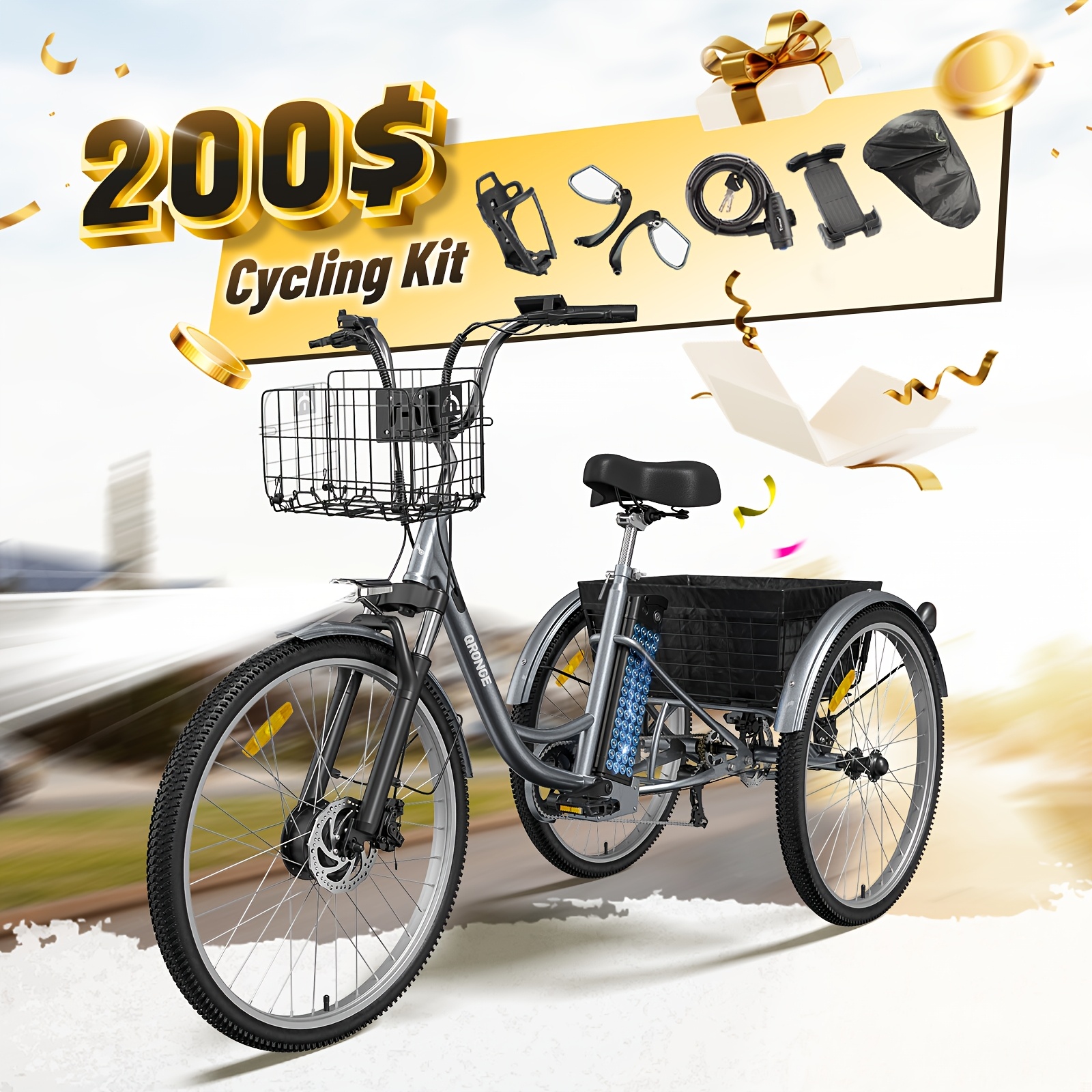 electric adult tricycle sold on Temu United States