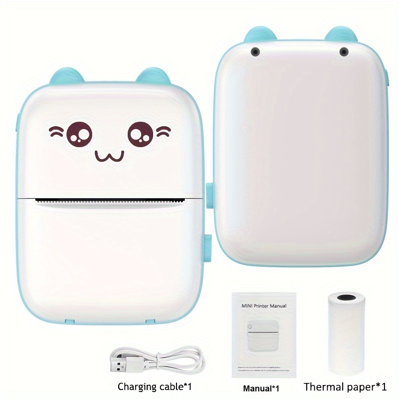 Student Mini Thermal Printer Ink Free Mobile Office Print Labels ...