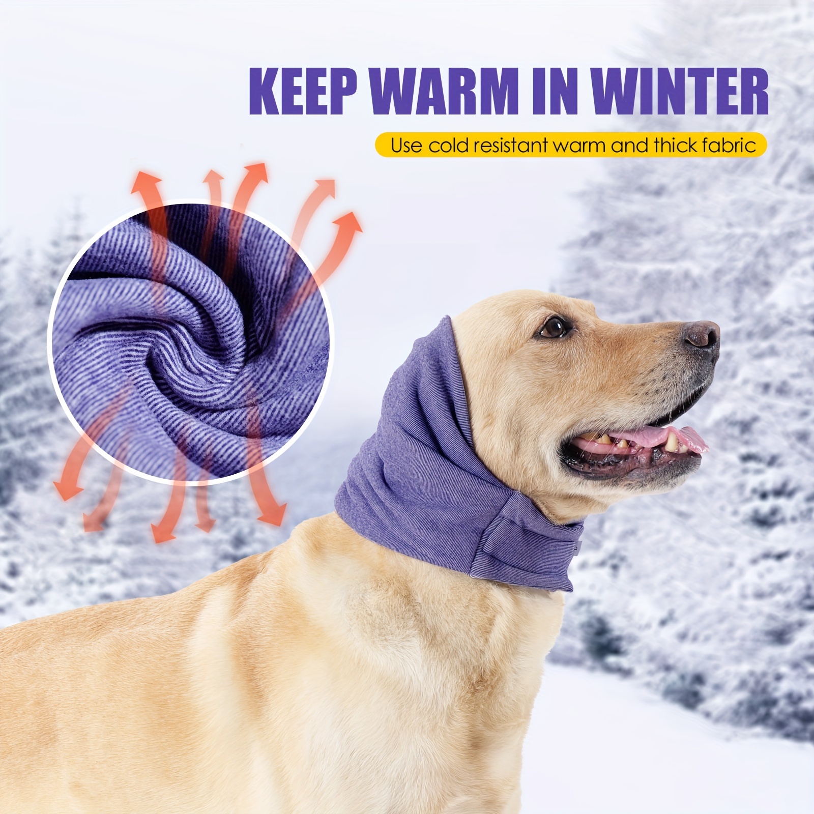 Dog And Cat Snood Knit Fabric Pet Ear Muffs For Grooming And Bathing ...