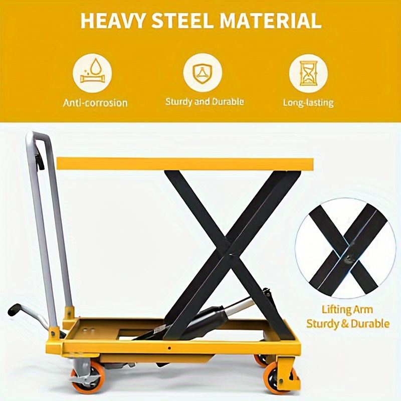 1000 Lbs Capacity Hydraulic Lift Table Cart - Temu