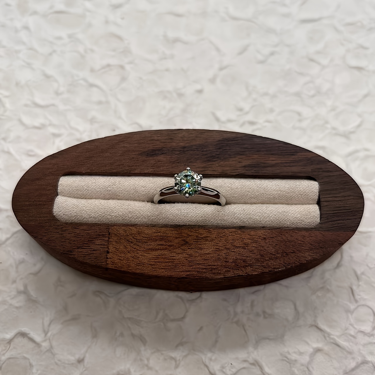 Blue green Moissanite Ring Round Cut 925 Sterling Silver - Temu United ...