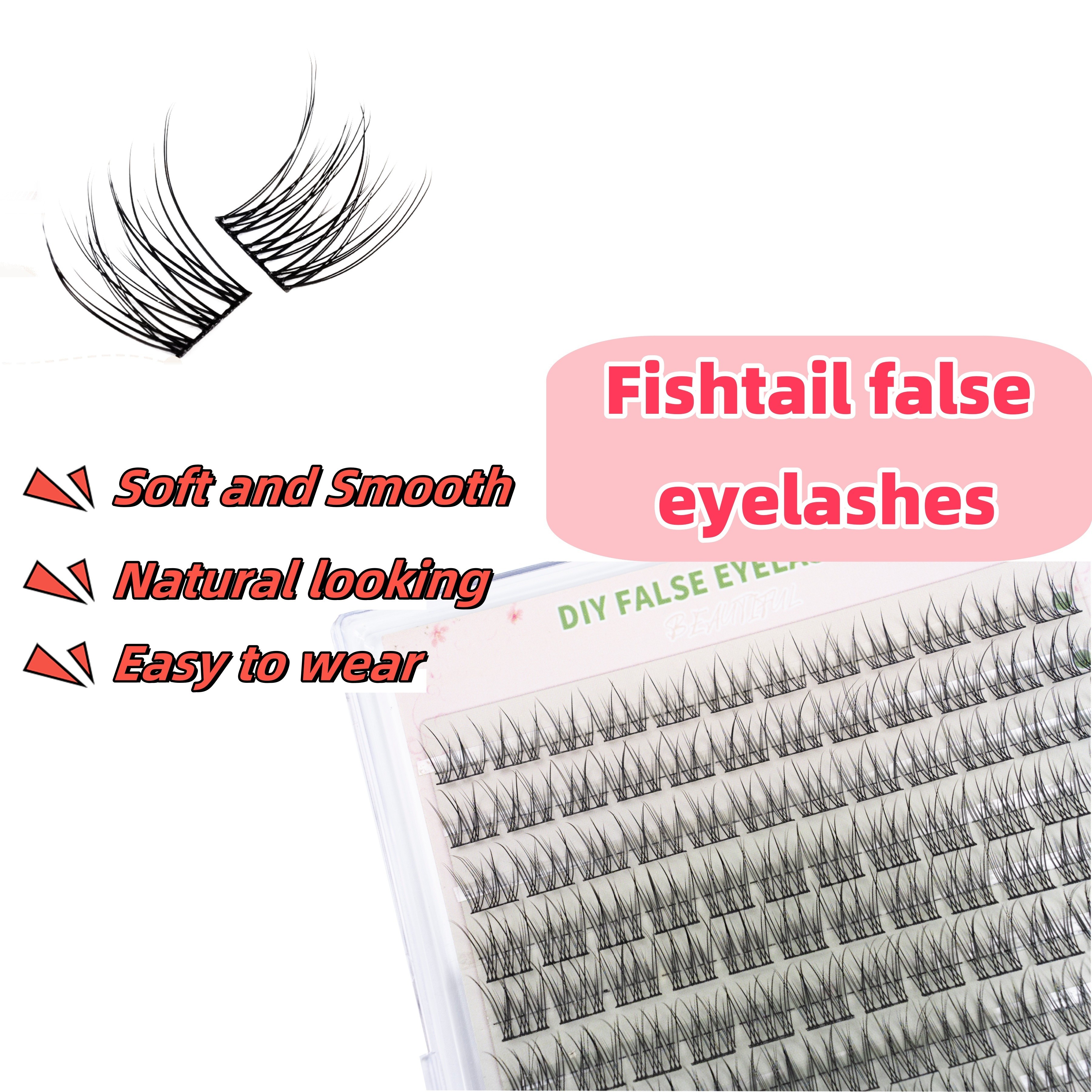 Diy False Eyelash Extensions Kit 288 Clusters 28 Rows - Mixed Styles ...