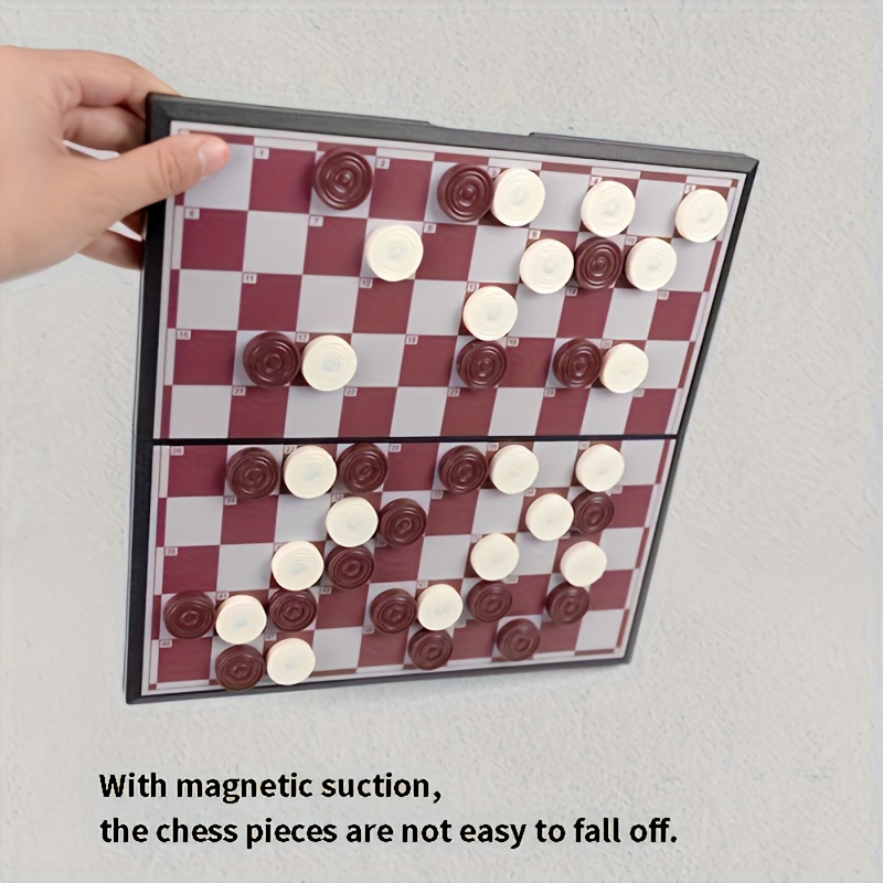 Portable Folding Checkers Set Party Game - Temu